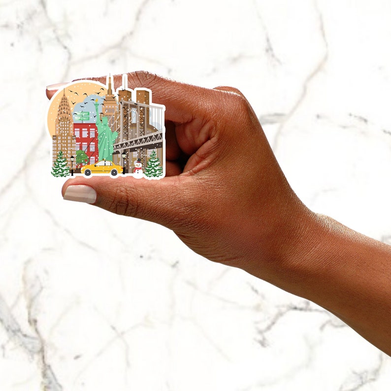 New York Landmarks Sticker, NYC Skyline, Planner Stickers - Etsy