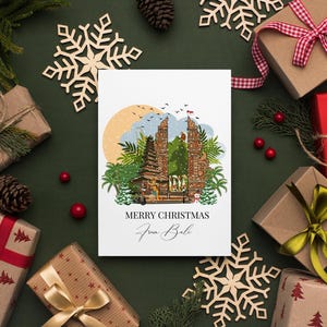 Bali Greeting Card, Bali Christmas Card Set, Travel Theme Greeting ...