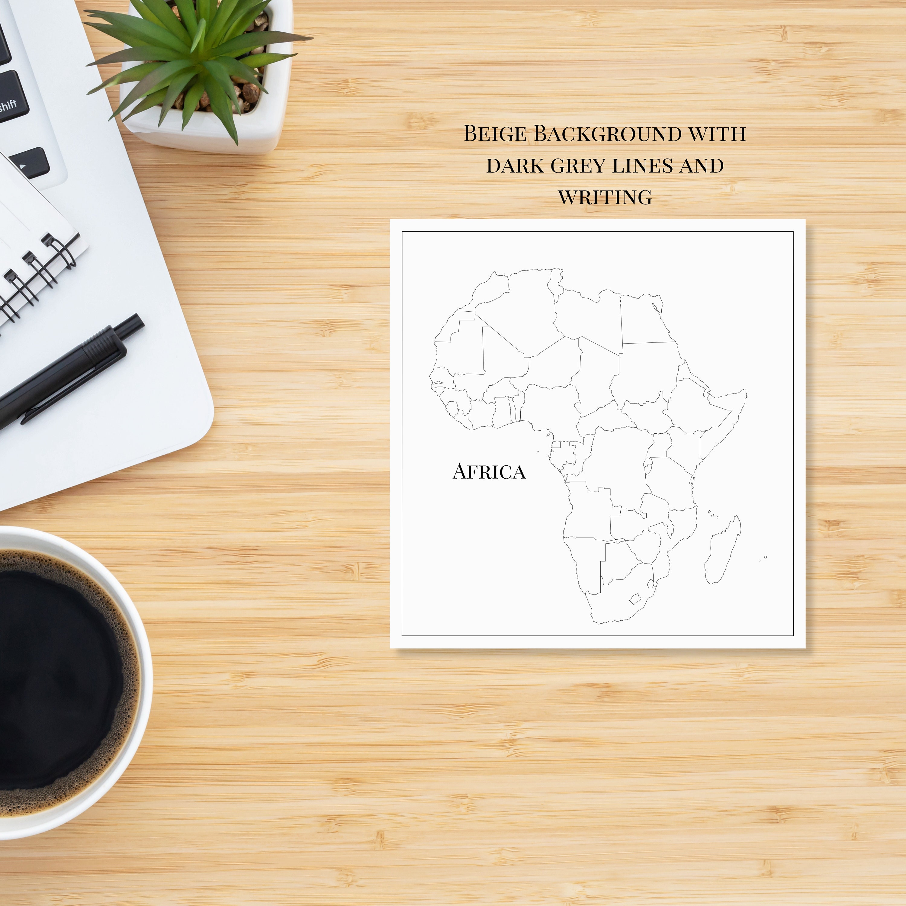 Africa Map Sticker, Colour-in Africa Map Sticker, Africa Map Tracker ...