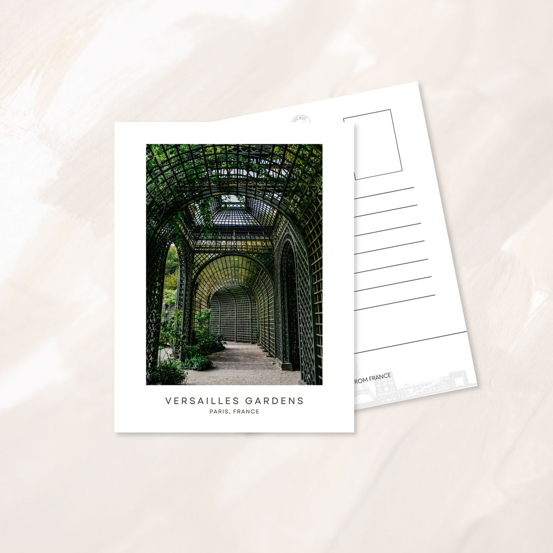 Versailles Gardens Postcard, Nature Travel Postcards, France Travel Art ...
