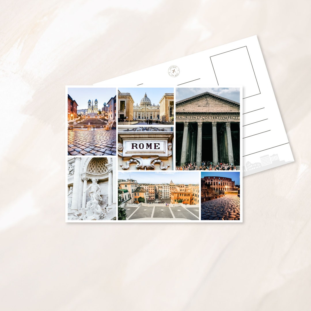 Rome Postcard, Travel Postcards, Rome Travel Art, Italy Landmarks ...