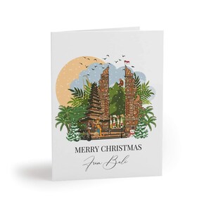 Bali Greeting Card, Bali Christmas Card Set, Travel Theme Greeting ...
