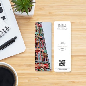 India Bookmark, Laminated India Bookmark, Travel Themed Bookish Gift ...