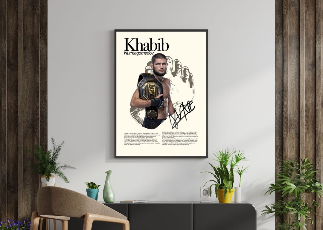 Khabib Nurmagomedov Poster Khabib Poster MMA Poster Sports - Etsy