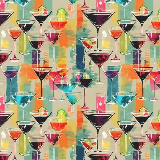 Martini Memories Wrapping Paper, Cocktail Gift Wrap, Beer Wrapping ...