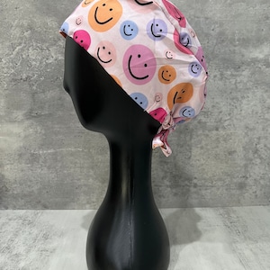 Happy Smiley Face Surgical Cap Scrub Caps Pediatric Scrub Nurse Scrubs ...