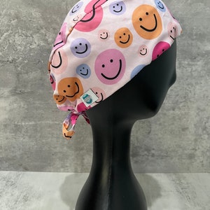 Happy Smiley Face Surgical Cap Scrub Caps Pediatric Scrub Nurse Scrubs ...