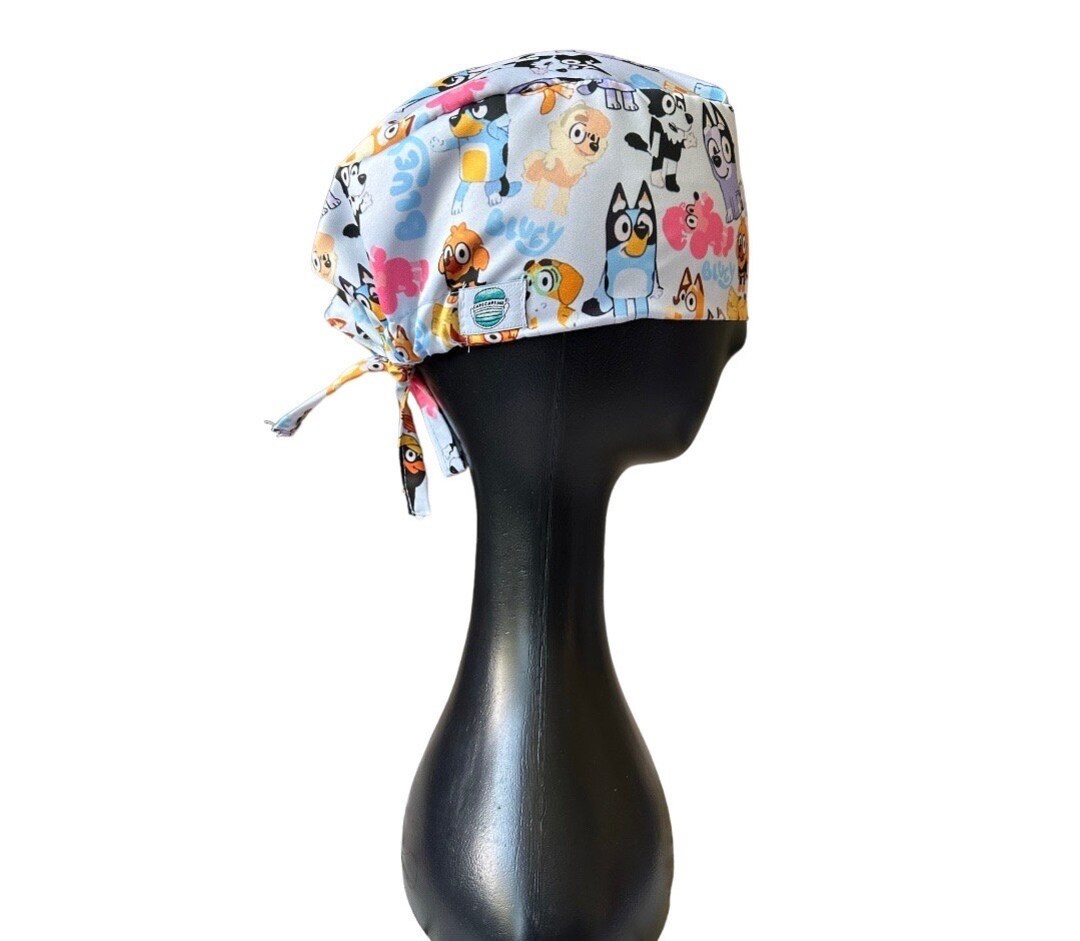 Bluey Scrub Cap - Nurse Scrubs Cap - Dental Surgical Cap, Surgical Caps ...