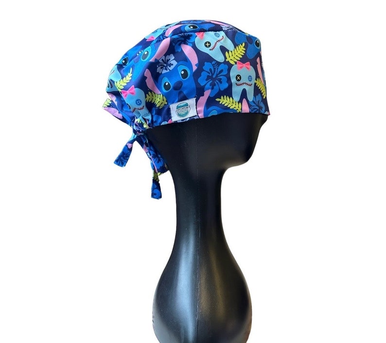 Dental Lilo & Stitch, Hawaiian Stitch Surgical Cap - Nurse Scrubs Cap ...