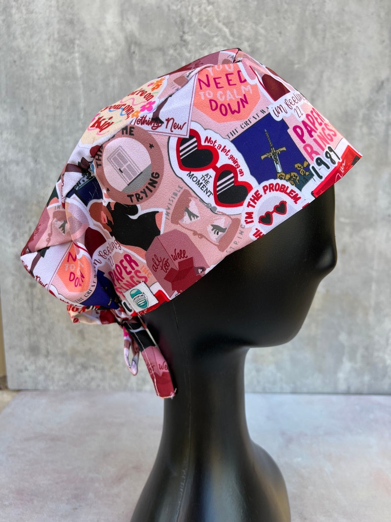 Taylor Swift 1989 Collage Surgical Cap Scrub Caps Pediatric Scrub Nurse ...