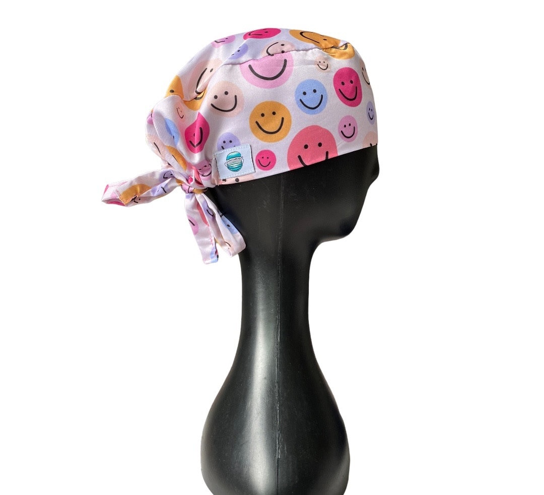 Happy Smiley Face Surgical Cap Scrub Caps Pediatric Scrub Nurse Scrubs ...