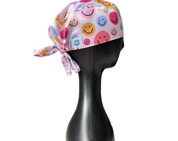 Happy Smiley Face Surgical Cap Scrub Caps Pediatric Scrub Nurse Scrubs ...