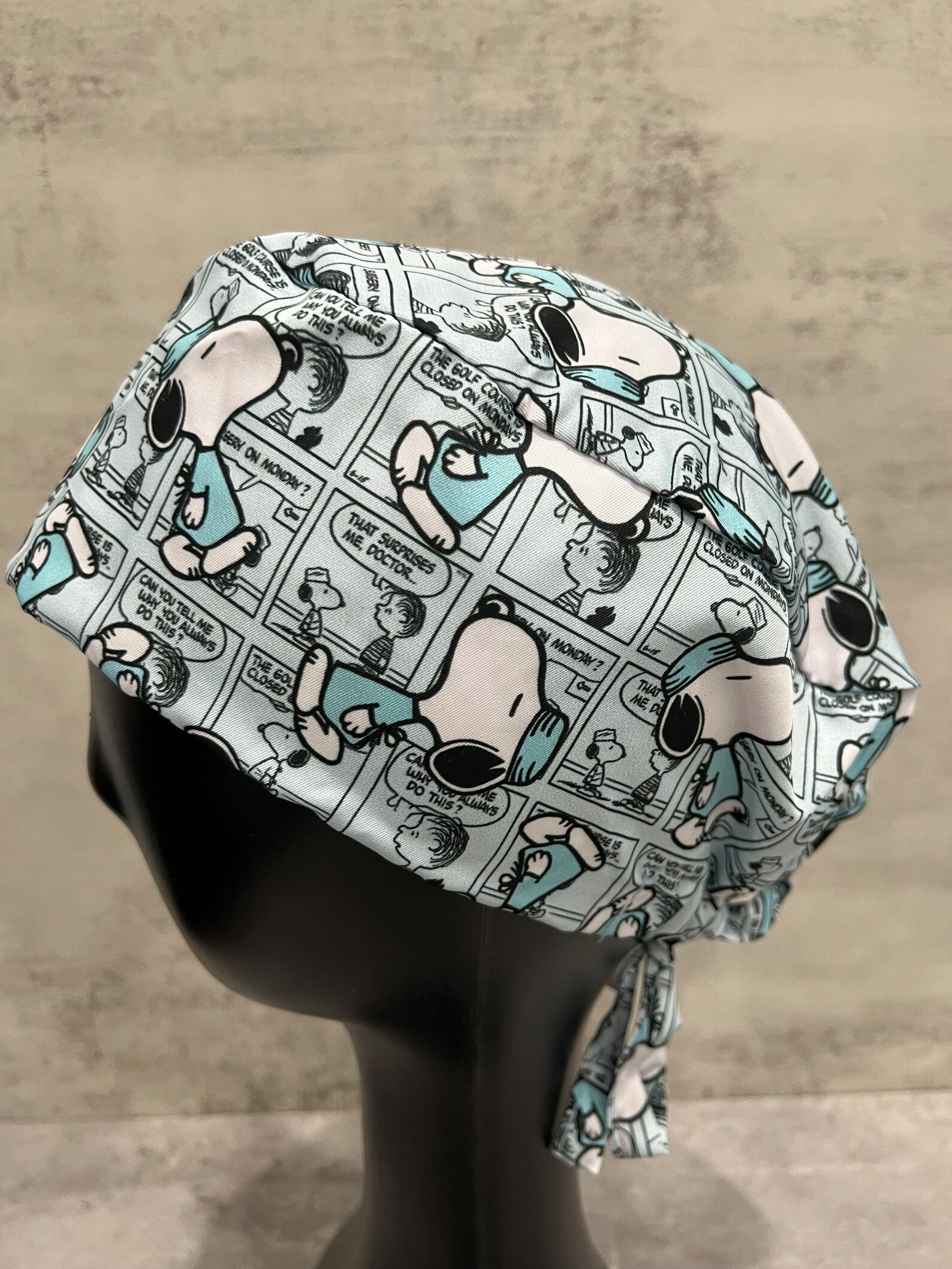 Blue Snoopy Surgical Cap - Veterinary Scrub Caps - Nurse Scrubs Cap ...