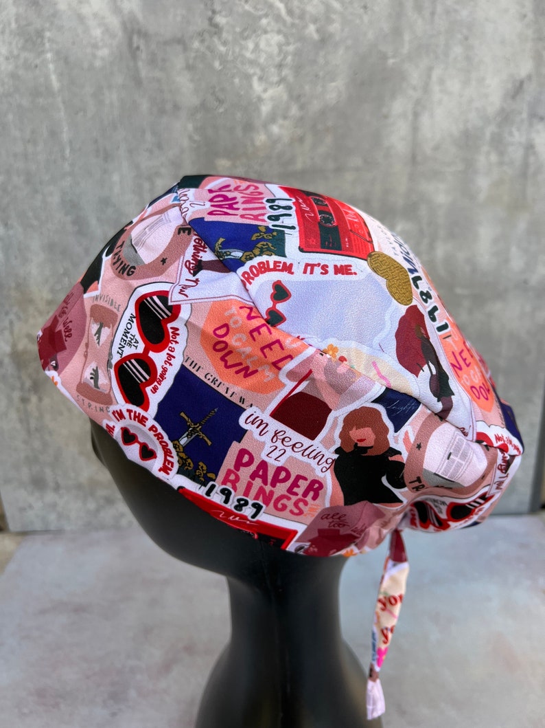 Taylor Swift 1989 Collage Surgical Cap Scrub Caps Pediatric Scrub Nurse ...