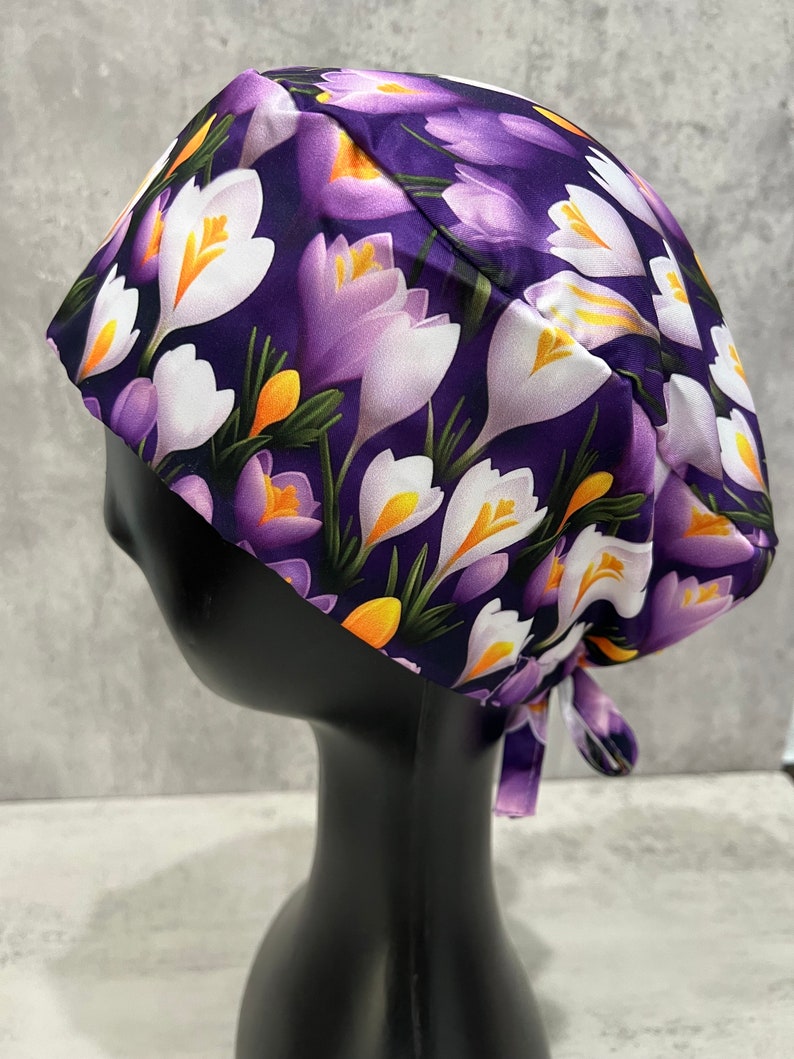 Tulipan Flowers Surgical Cap Scrub Caps Pediatric Scrub Nurse Scrubs