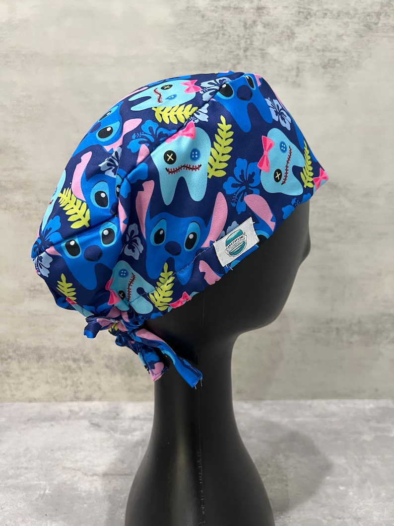 Dental Lilo & Stitch, Hawaiian Stitch Surgical Cap - Nurse Scrubs Cap ...