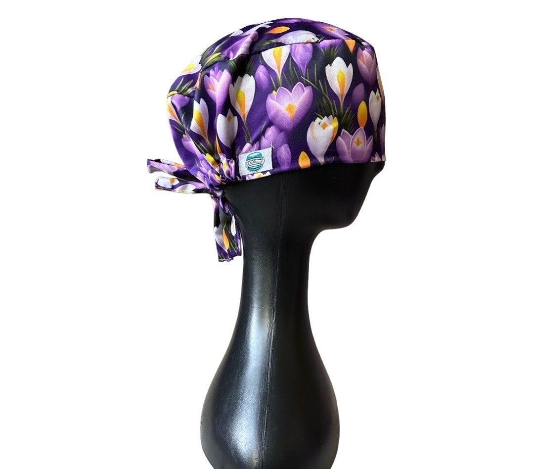 Tulipan Flowers Surgical Cap - Scrub Caps Pediatric Scrub - Nurse ...