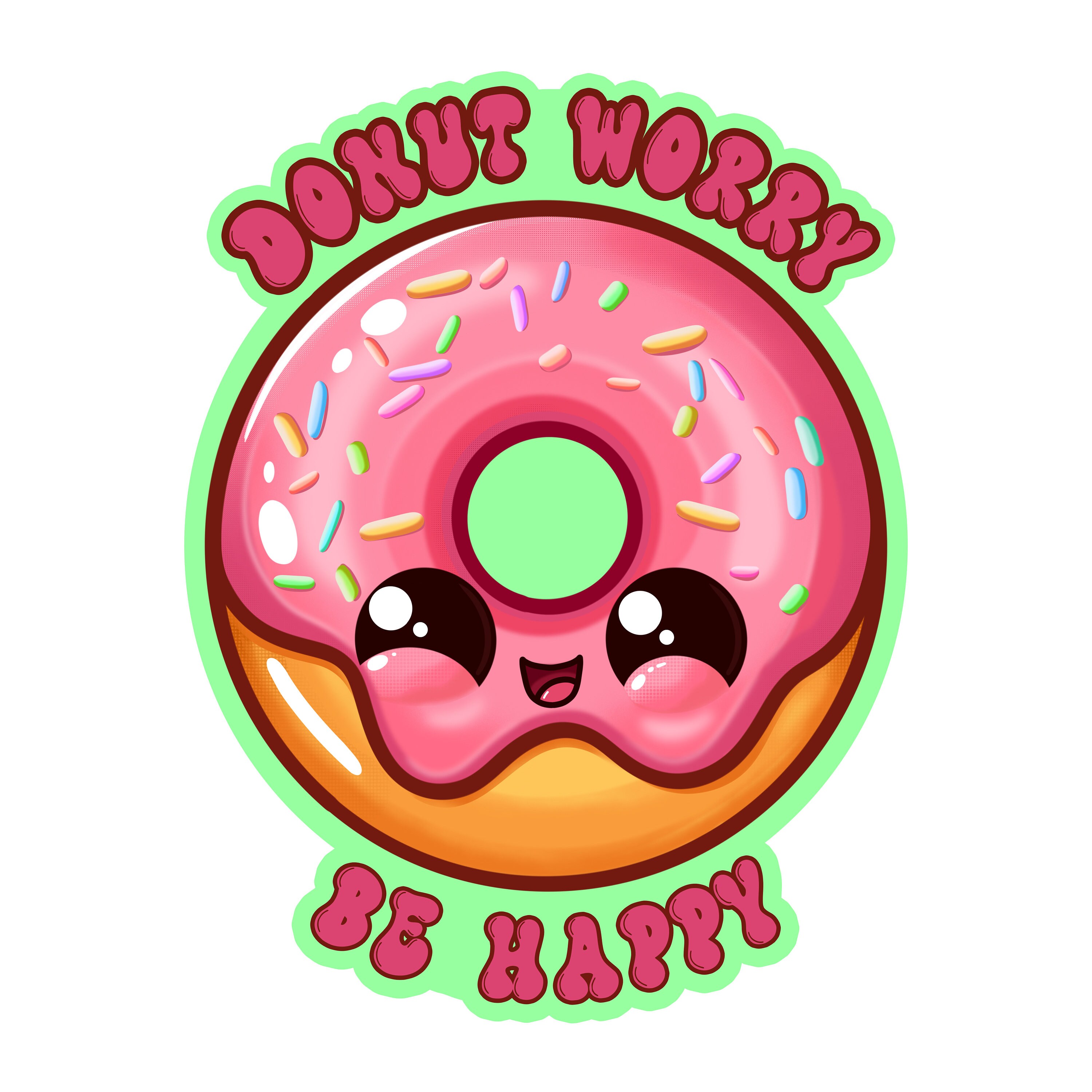 Donut Worry Be Happy - Etsy