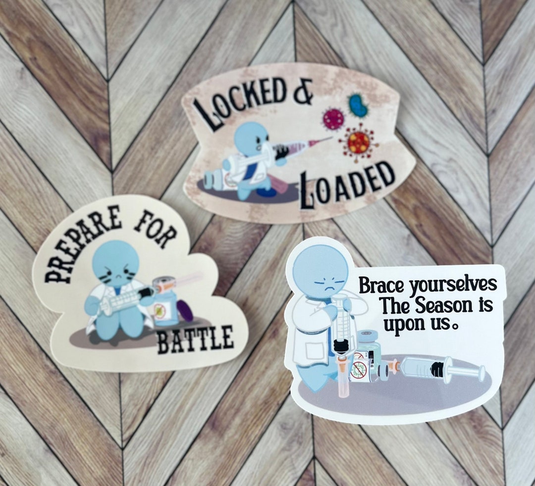 Funny Cold and Flu Vaccine Sticker Bundle. - Etsy