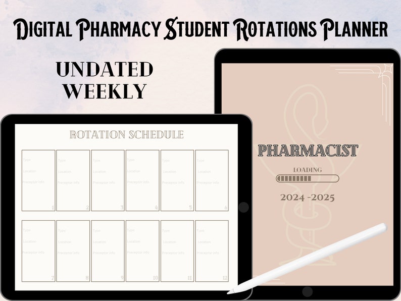 Pharmacy Student Rotation Planner Undated - Etsy