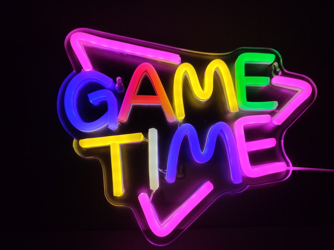 Game Time Neon Sign Video Game Neon Light Boys Neon Sign - Etsy UK
