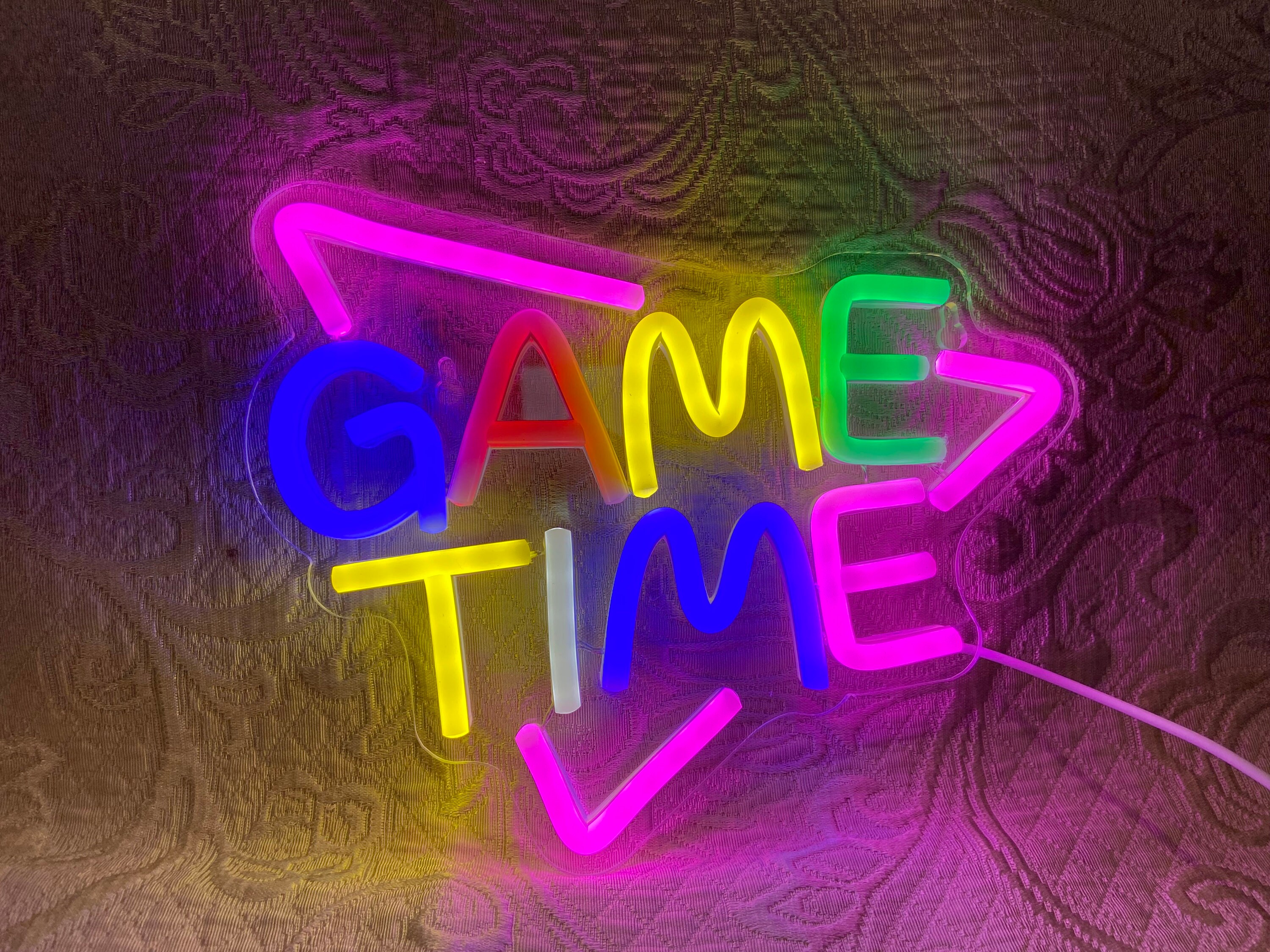 Game Time Neon Sign Video Game Neon Light Boys Neon Sign - Etsy UK