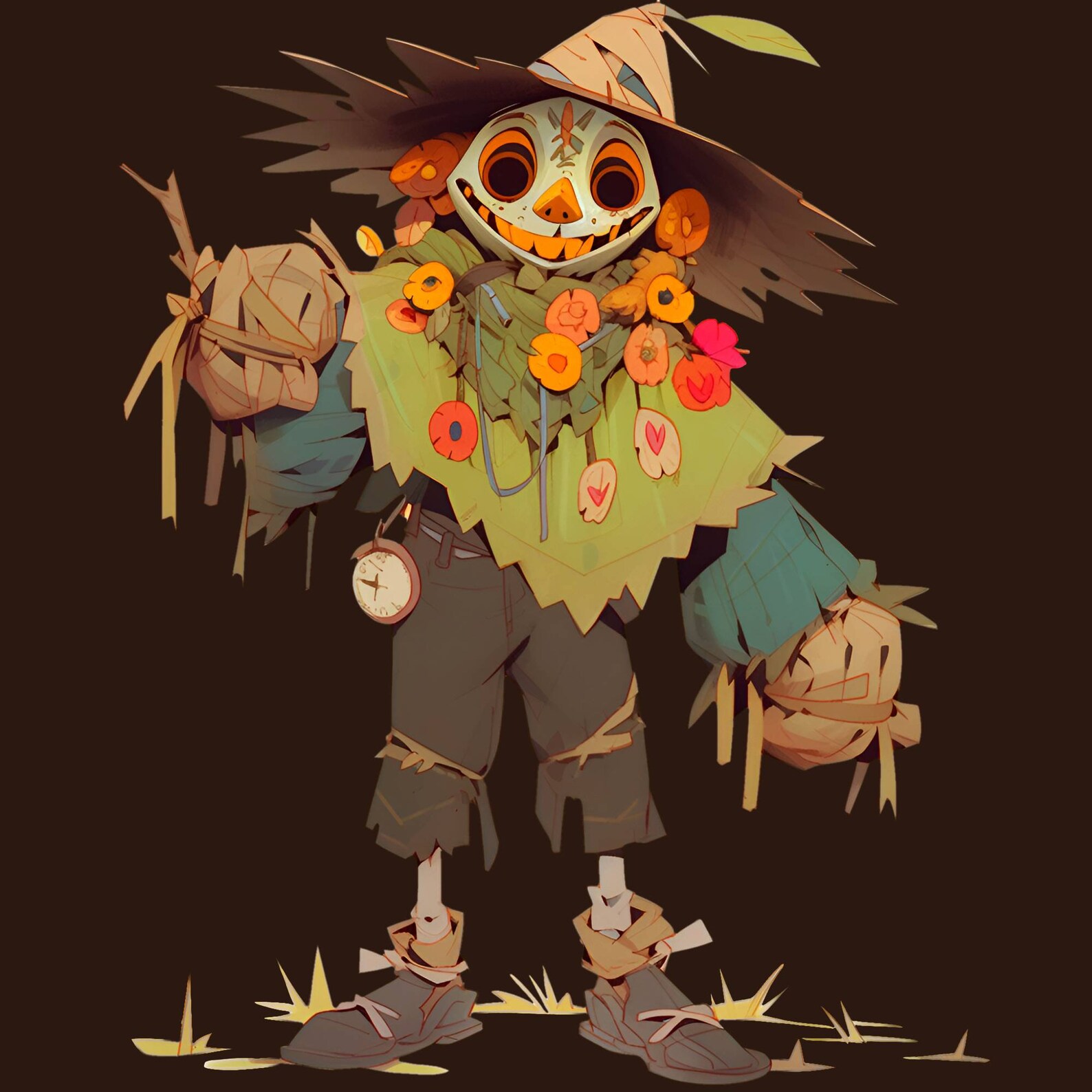 Scarecrow Set of PNG and JPEG Clipart Part 1, Halloween 2018, Autumn ...