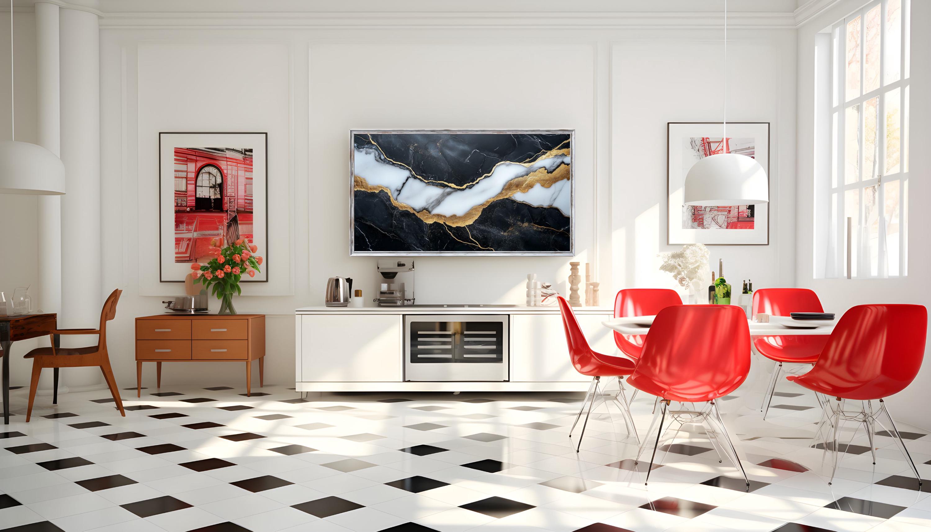 Black Gold Marble Samsung Frame TV Art - Impasto Texture (digital ...