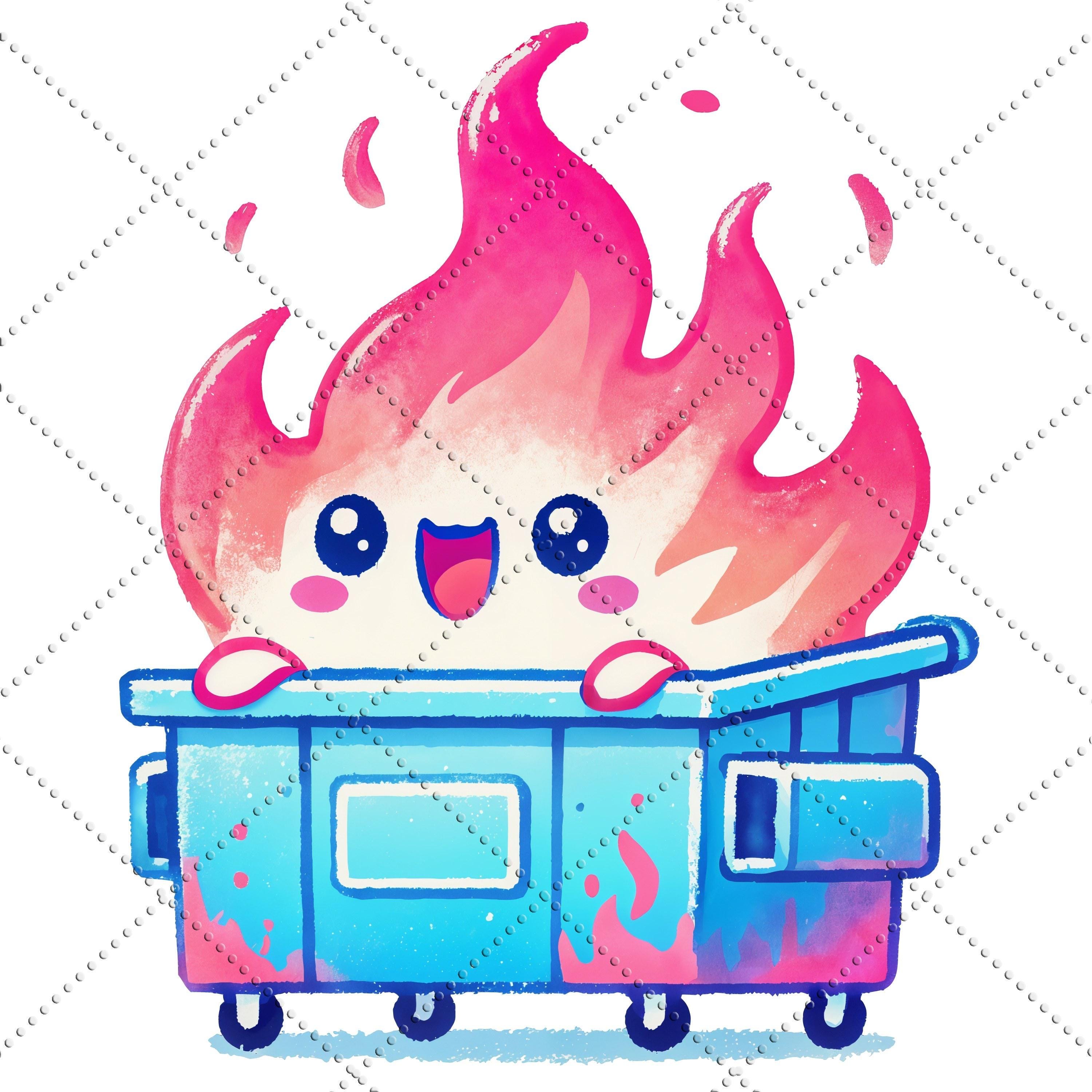 23 Cute Dumpster Fire SVG, PNG, Garbage Svg, Trash Can Clipart ...