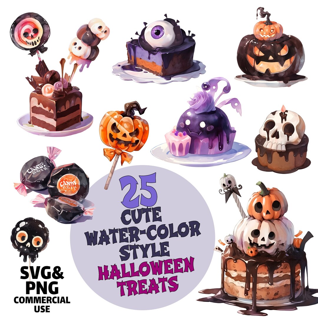 Cute Whimsical Cake PNG and SVG Digital Download Spooky - Etsy