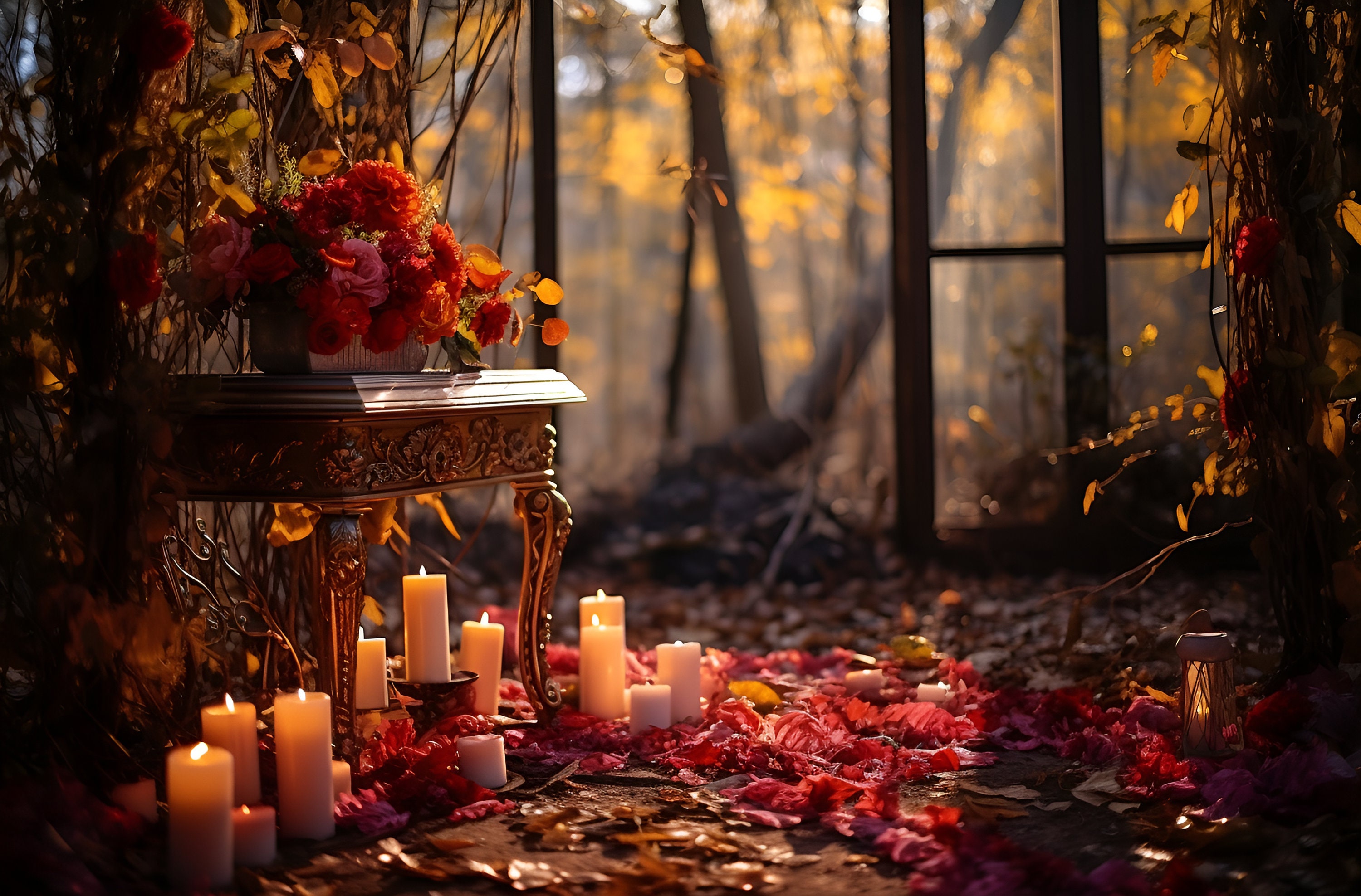 10 Fall Wedding Ideas, Digital Backdrop, Curtains Party Decor ...