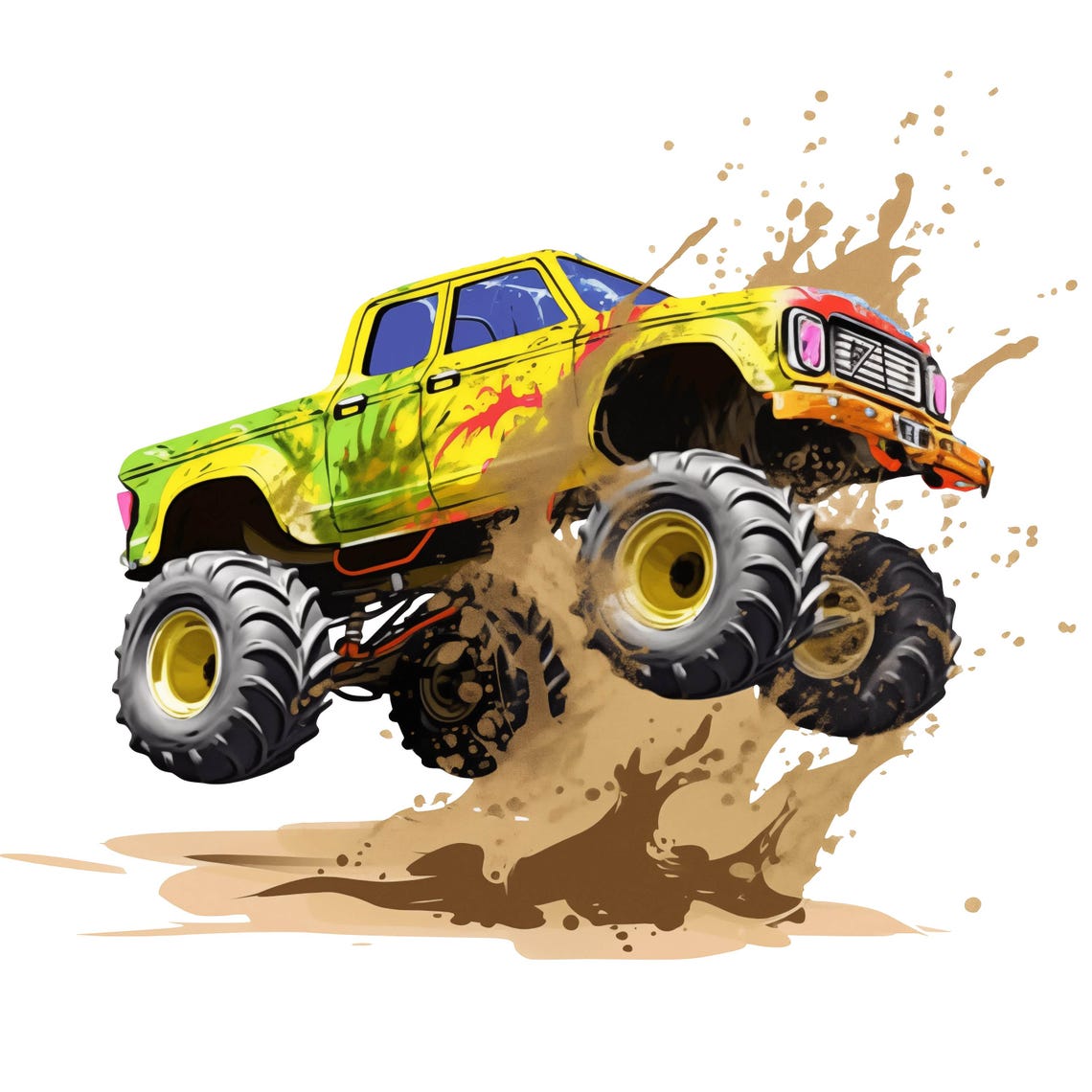 Monster Truck Clip Art PNG, SVG, Digital Download, Extreme Vehicle, T ...
