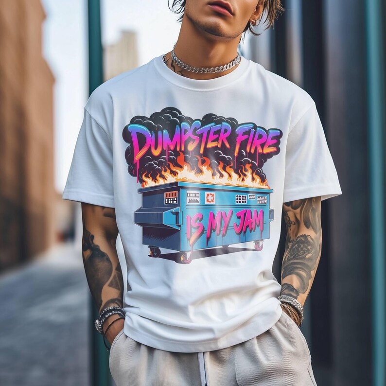 Dumpster Fire PNG SVG, Urban Sublimation Design, Colorful Graffiti ...