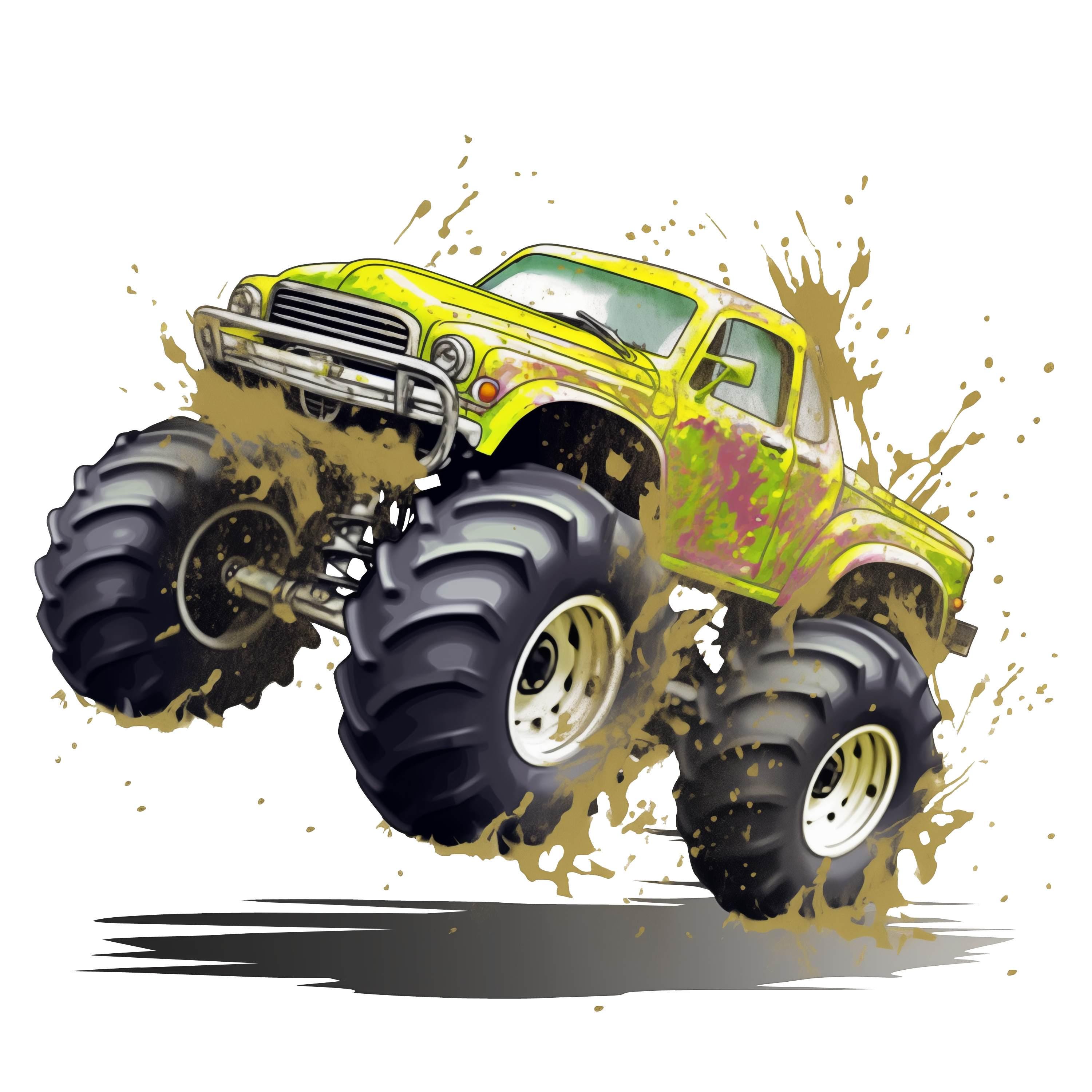 Monster Truck Clip Art PNG, SVG, Digital Download, Extreme Vehicle, T ...
