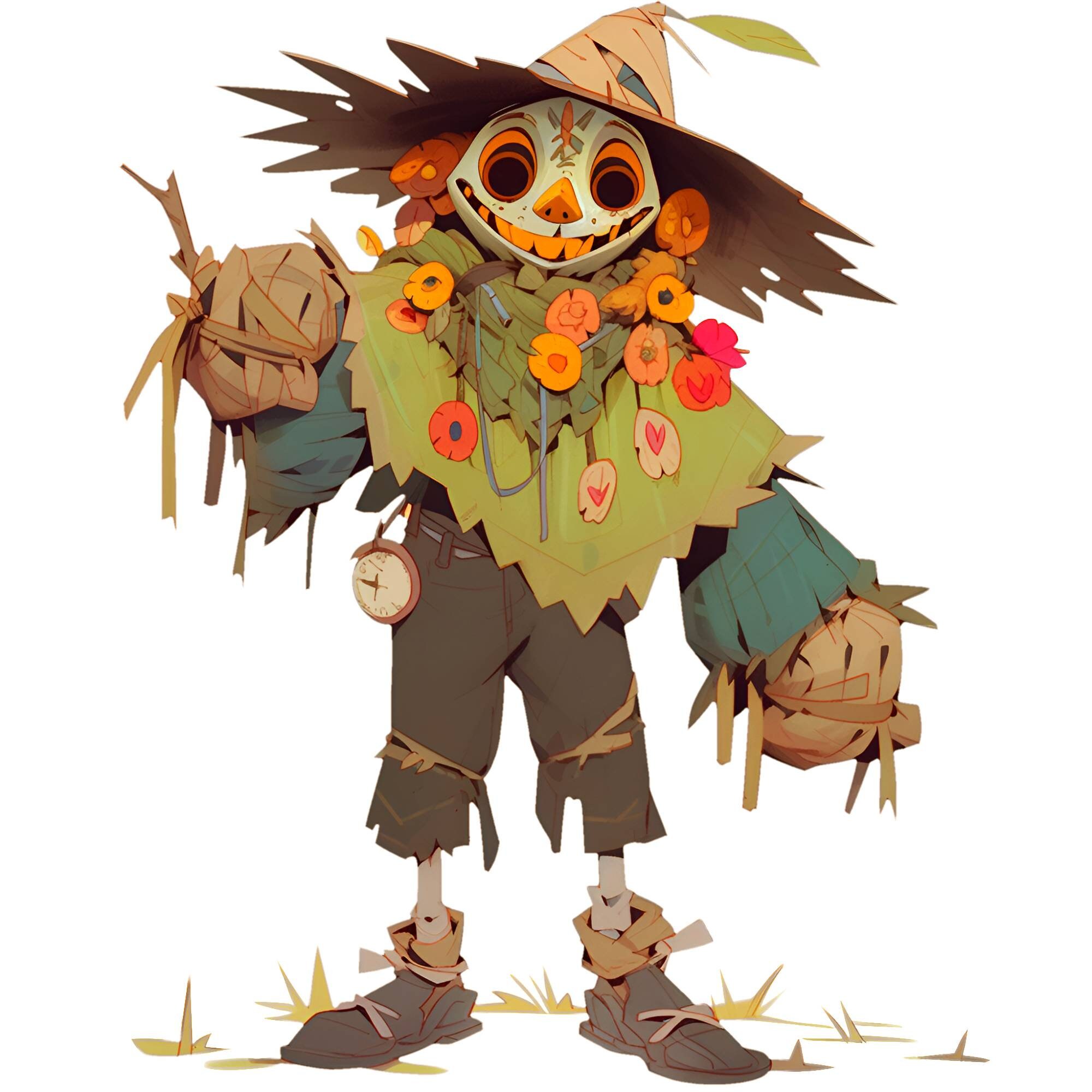 Scarecrow Set of PNG and JPEG Clipart Part 1, Halloween 2018, Autumn ...