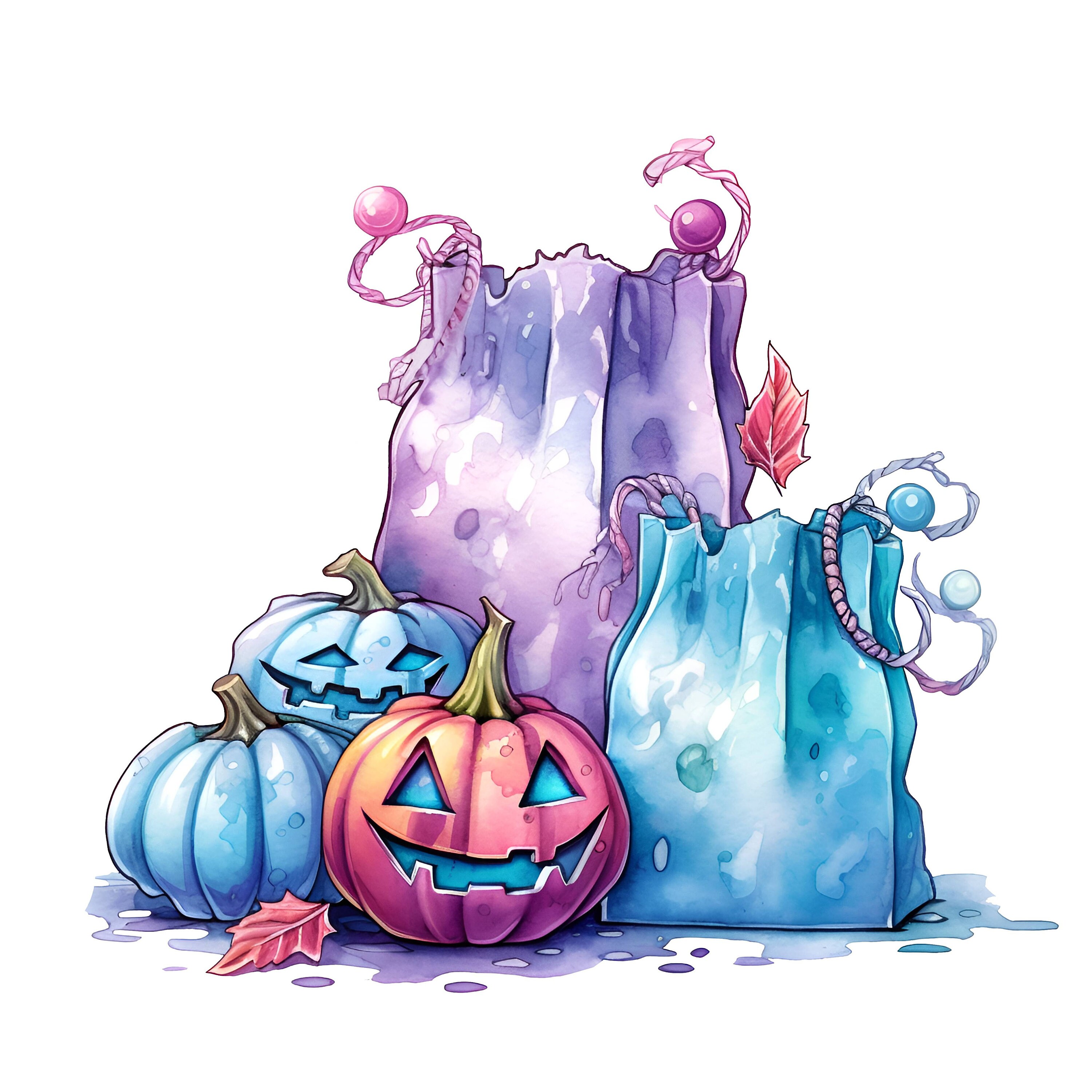 Pastel Halloween Clipart, Clip Art PNG, SVG, Digital Download, for ...