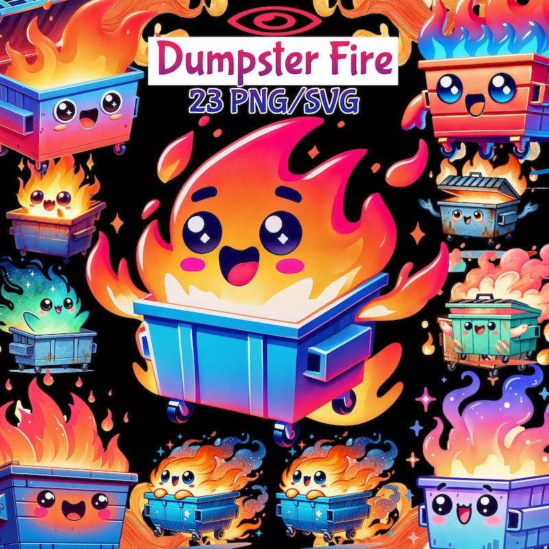 Everything is Fine Dumpster Fire - Etsy