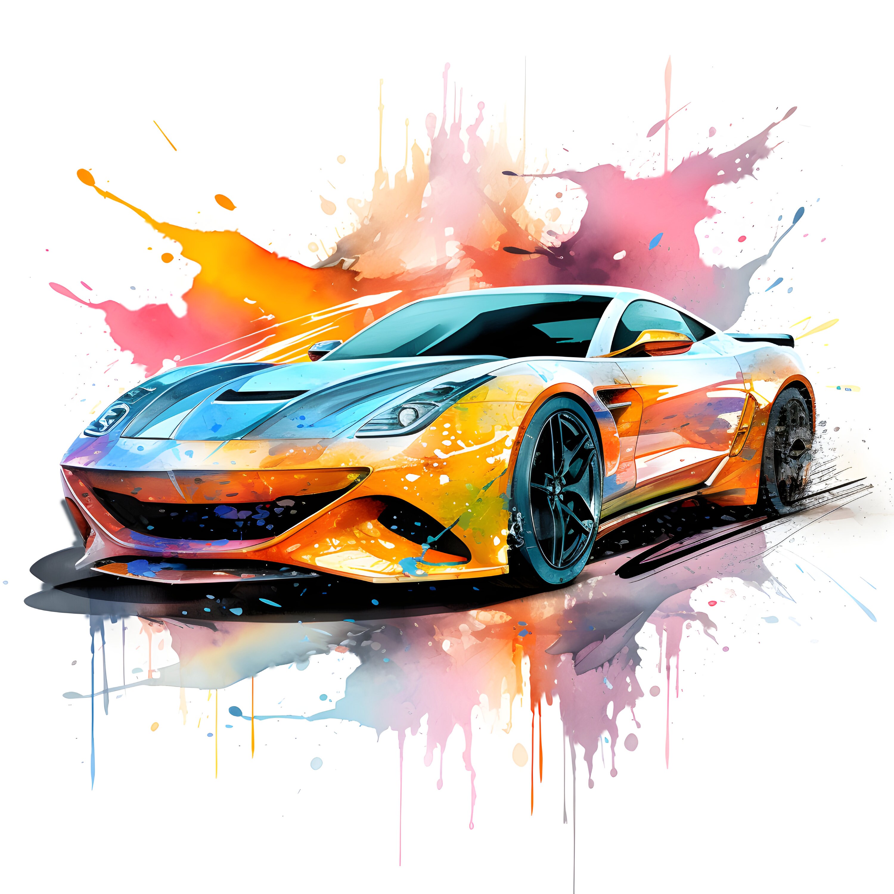 Supercar Clip Art PNG, SVG, Digital Download, Extreme Vehicle, T-shirt ...