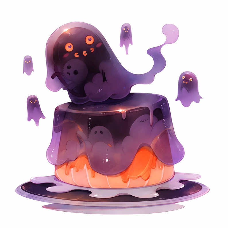 Cute Whimsical Cake PNG and SVG Digital Download Spooky - Etsy