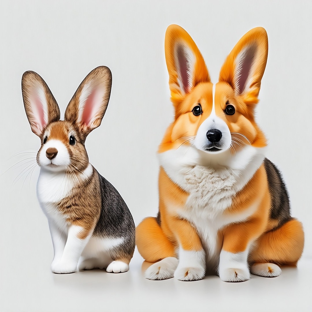 Corgi and Rabbit, Part 2 - Etsy