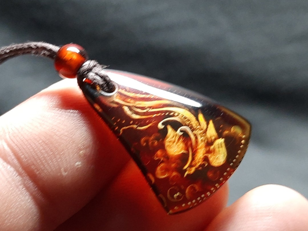 Amber Pendant Phoenix - Etsy