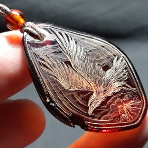 Amber Pendant Crow - Etsy