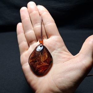 Amber Pendant Crow - Etsy
