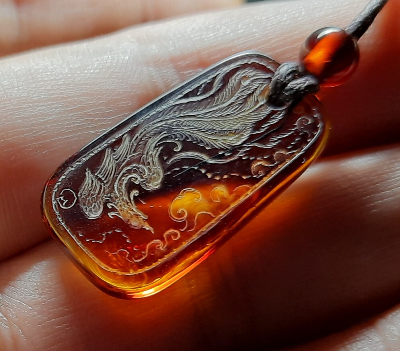 Amber Pendant Phoenix - Etsy