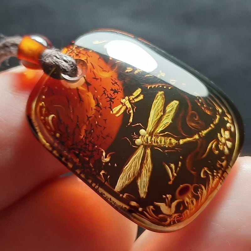 Dragonfly in Amber - Etsy