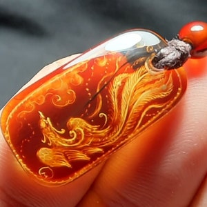 Amber Pendant Phoenix - Etsy