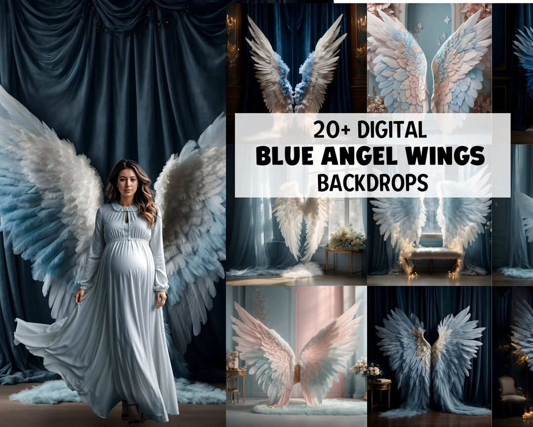 Wings Photography Digital Background, Photoshop Overlays Gift, Ethereal ...