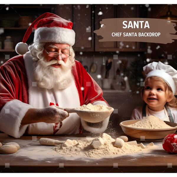 Santa Backdrop - Etsy