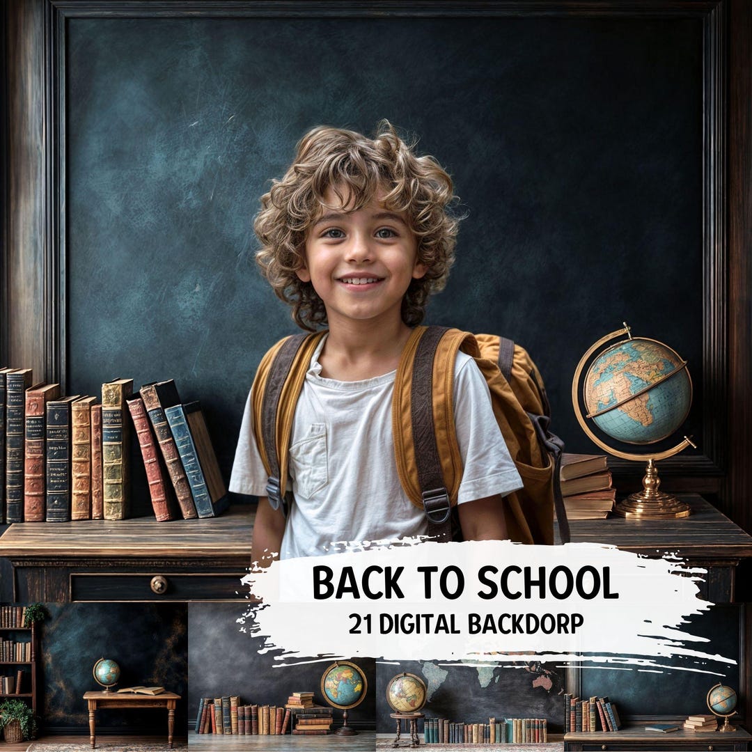 21 Back to School Composite Digital Backgrounds With Fine Art Textures ...
