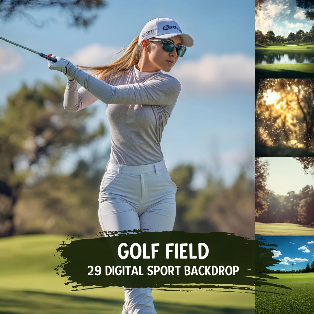 Sport Golf Photography Overlays and Backdrops, Golf Background, Digital ...
